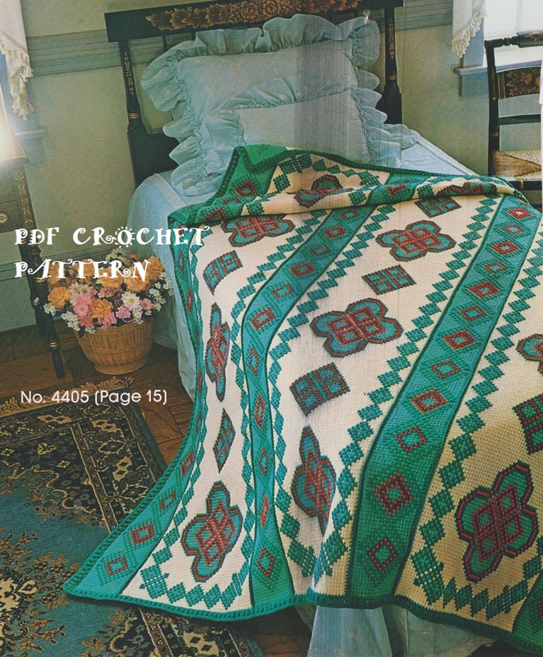 Crochet Navajo Afghan Pattern #KC0065, Intermediate Skill Level, Crochet PDF Pattern - Etsy