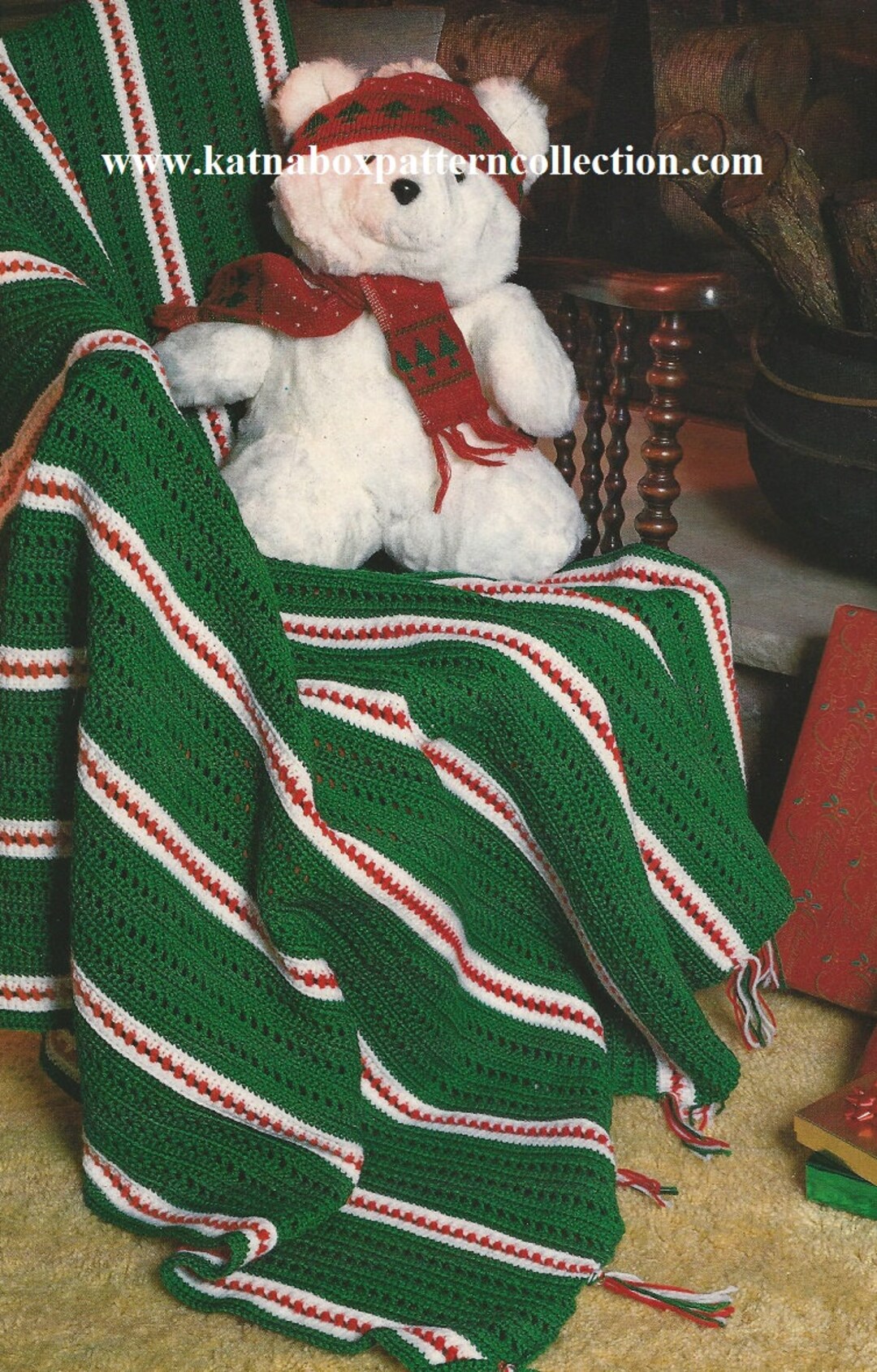 Crochet "dream by the Fire" Afghan Pattern #KC1115, Beginner Skill ...