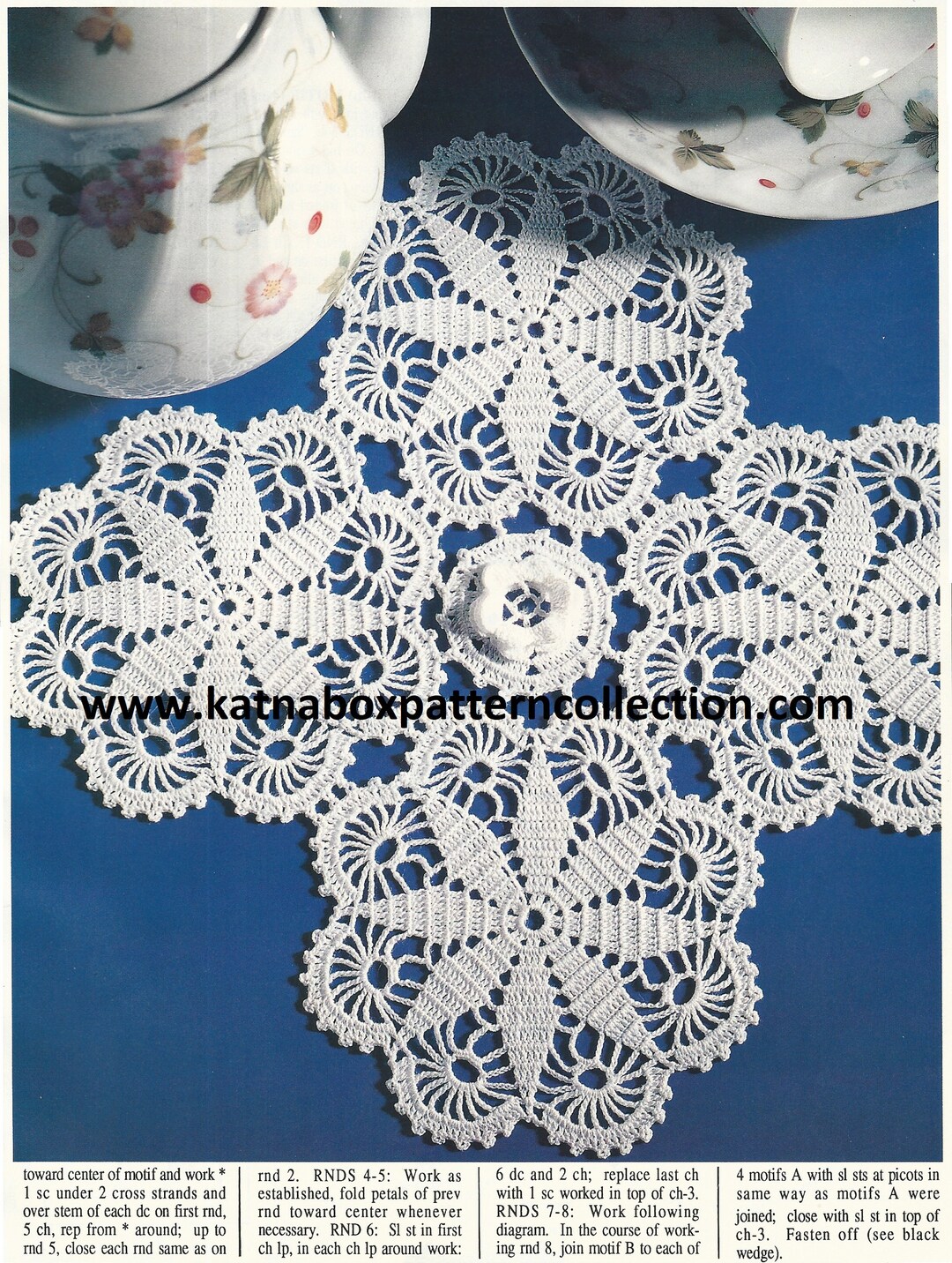 Quartet Doily Crochet PDF Pattern, Advanced Skill Level - Etsy