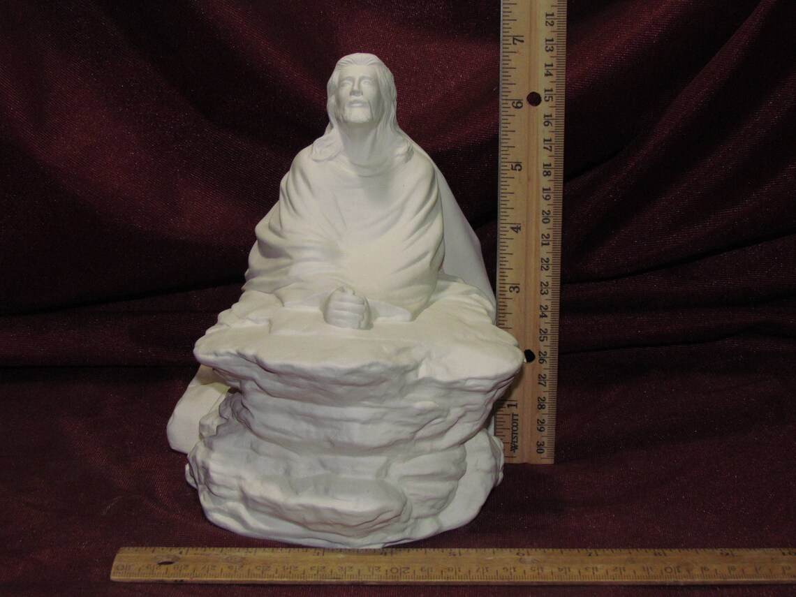 Ceramic Bisque Jesus Christ in the Garden Praying U-paint - Etsy