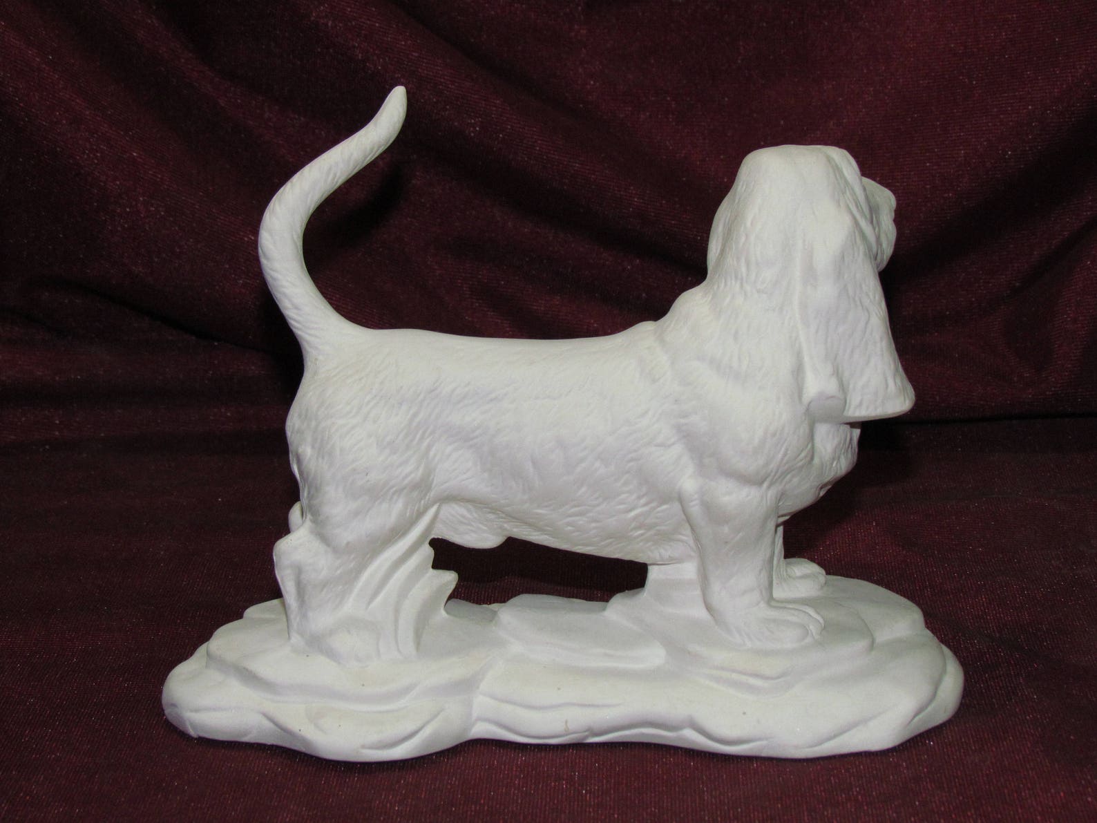 Ceramic Bisque U-paint Basset on A Rock Base Unpainted Ready - Etsy