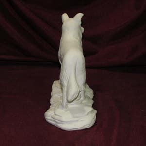 Ceramic Bisque U-paint Border Collie on A Rock Base Unpainted Ready to ...