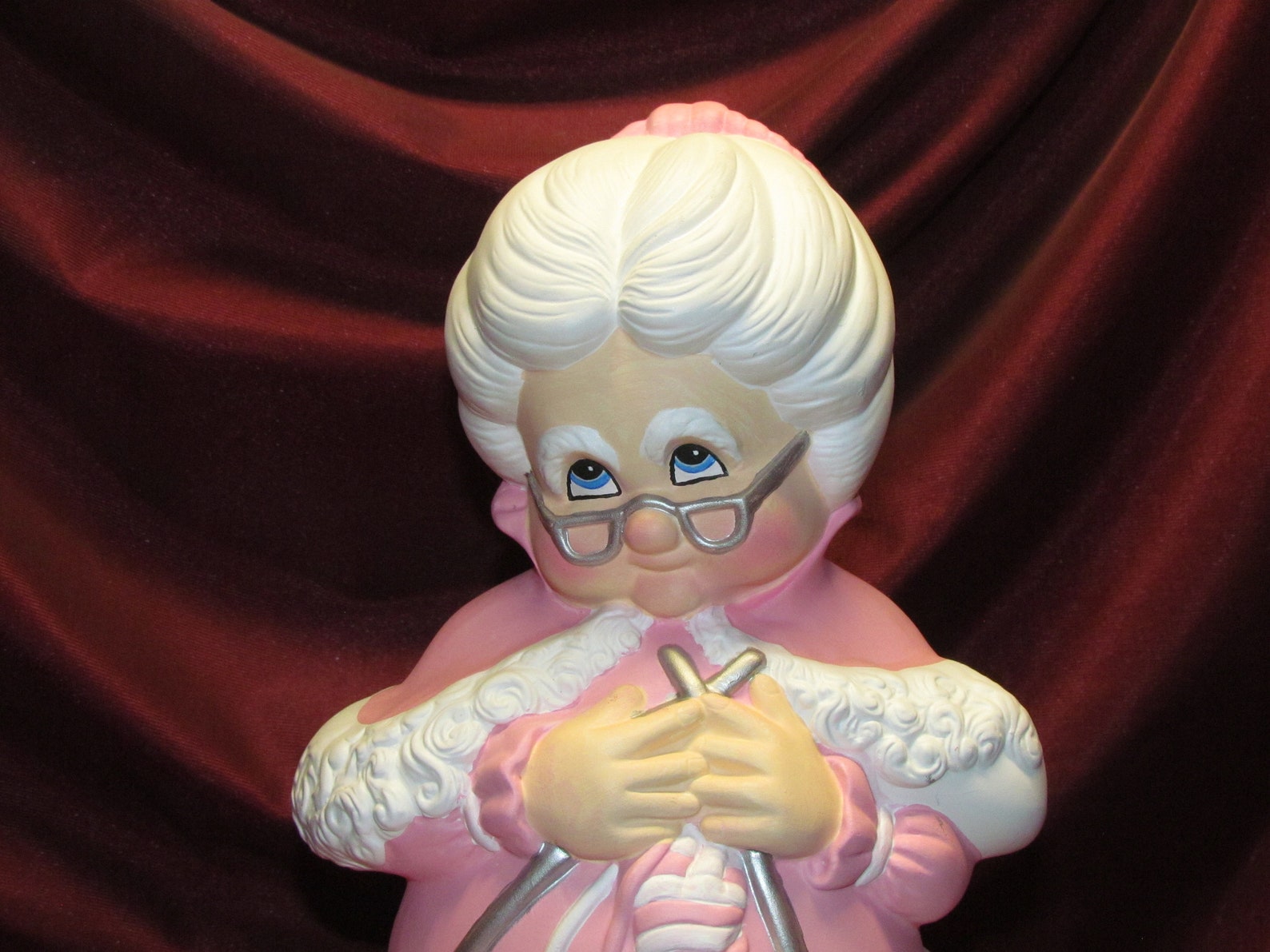 Pink Themed Large Mrs Santa Claus Hand Painted Finished Ready | Etsy