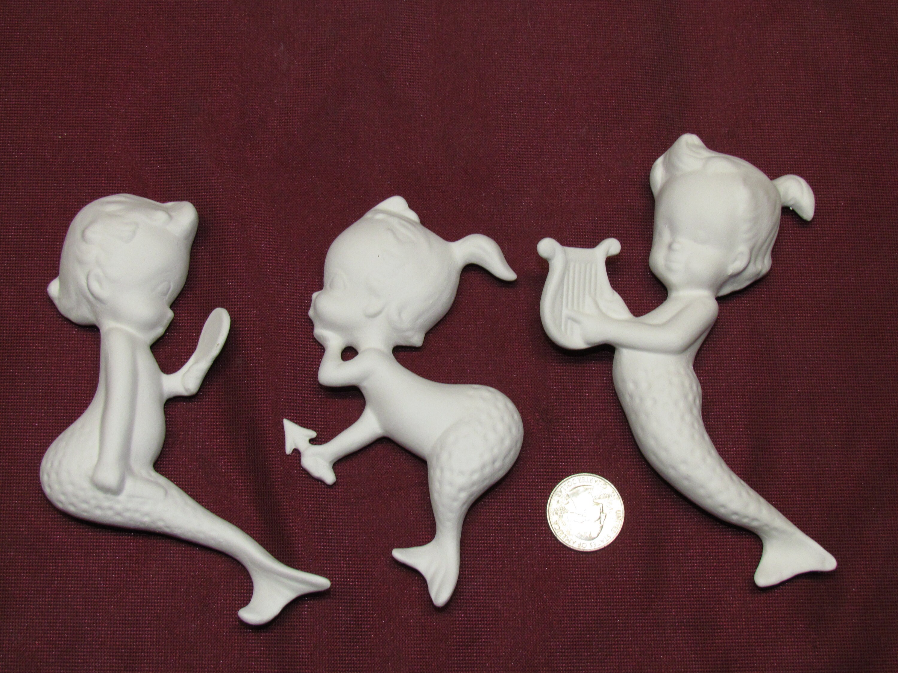 Ceramic Bisque U-paint Mermaid Bubbles and Babies Wall | Etsy