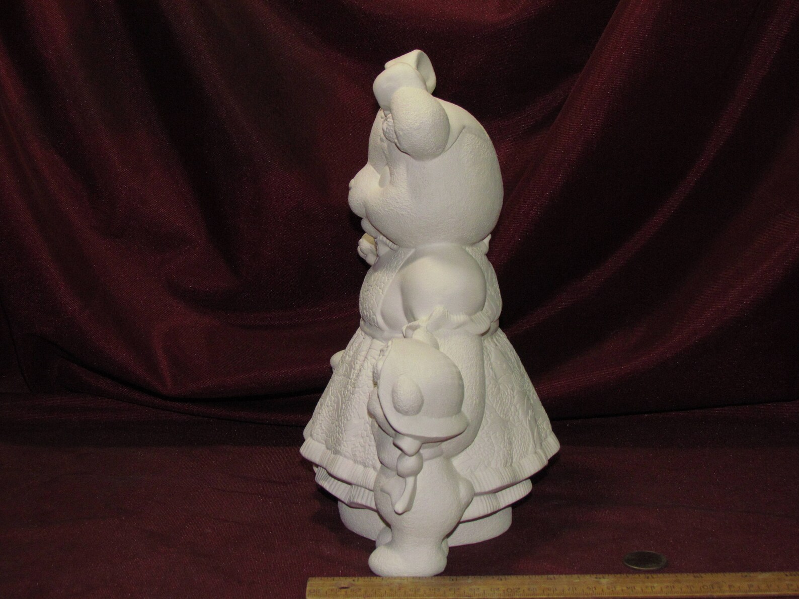 Ceramic Bisque Mama Strawberry Teddy Bear Girl Ready to Paint - Etsy