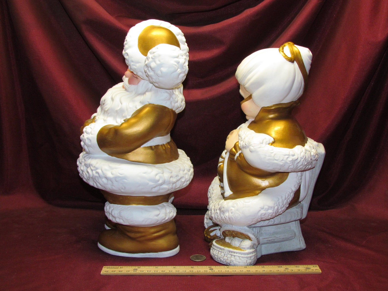 Gold and White Themed Large Mr. and Mrs Santa Claus Hand - Etsy