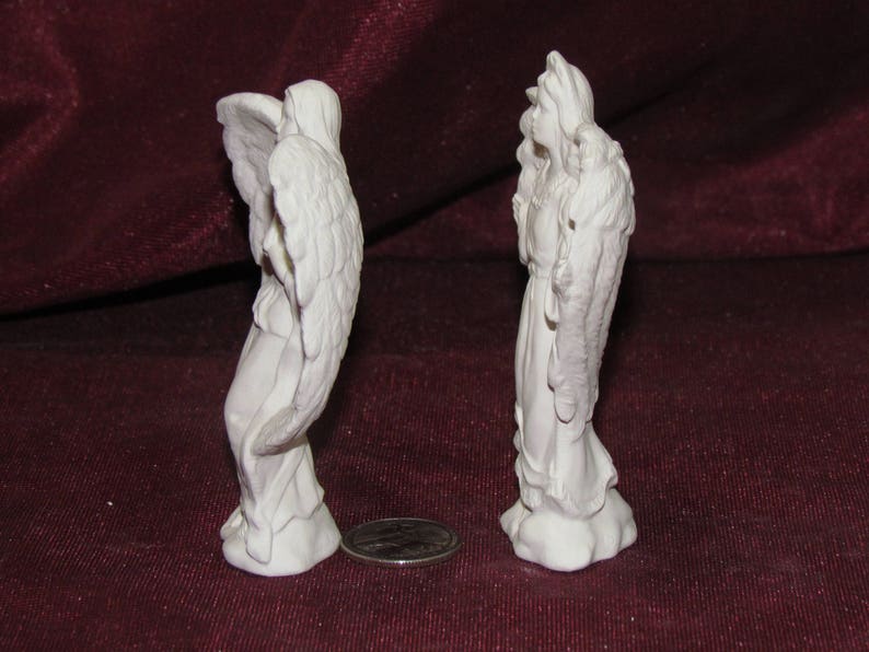 Ceramic Bisque U-paint Pair of Small Angels Unpainted Ready to | Etsy