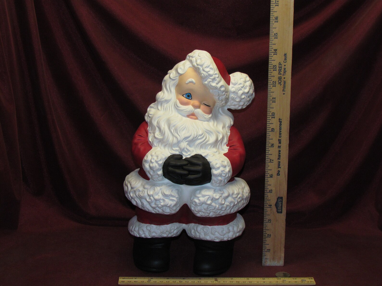 Ceramic Bisque Large Winking Vintage Santa Claus Hand Painted - Etsy