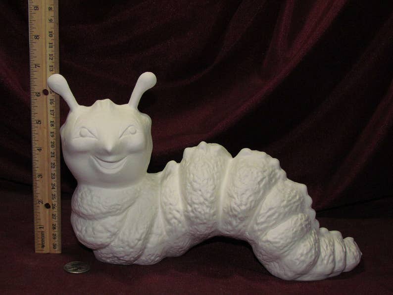 Ceramic Bisque U-paint Vintage Worm Caterpillar With Antennae - Etsy