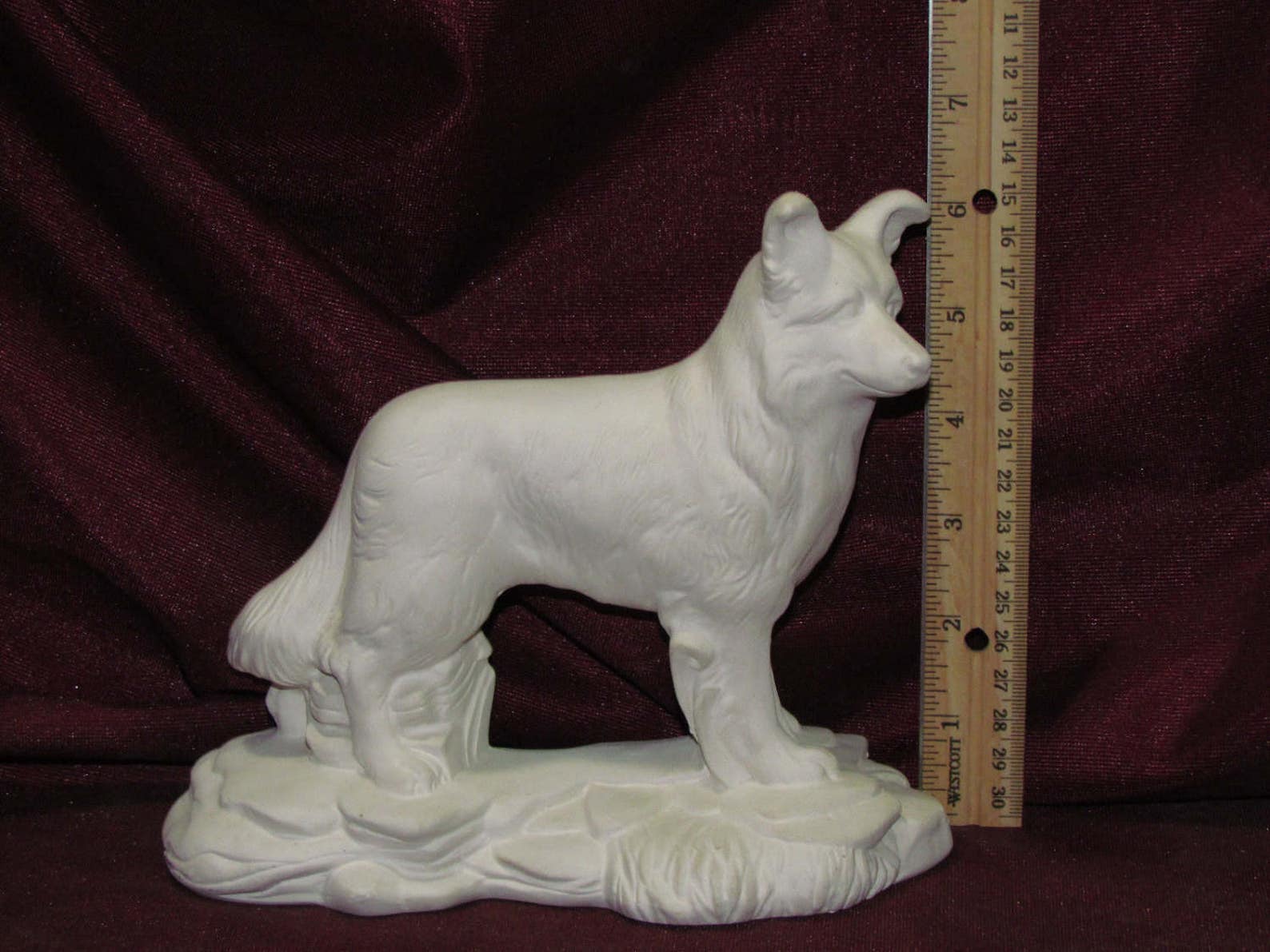 Ceramic Bisque U-paint Border Collie on A Rock Base Unpainted - Etsy