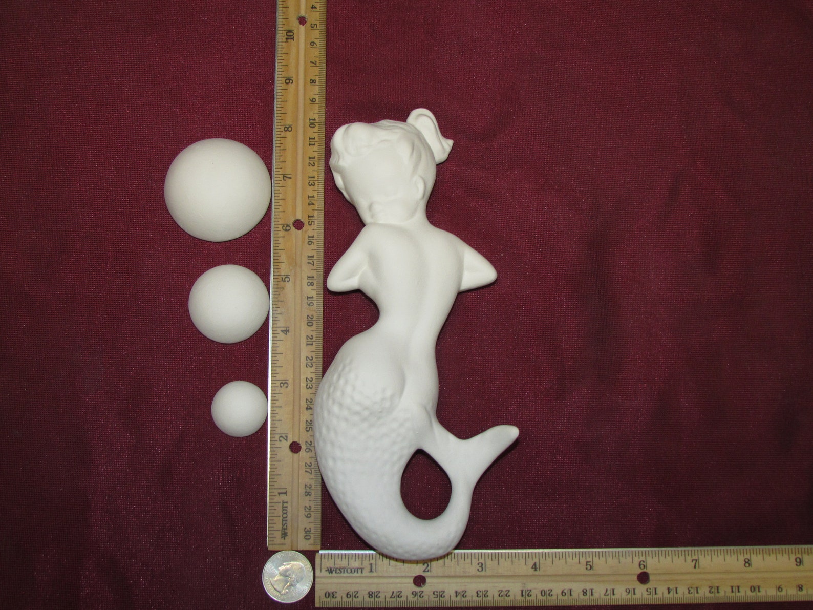 Ceramic Bisque U-paint Mermaid Bubbles and Babies Wall | Etsy