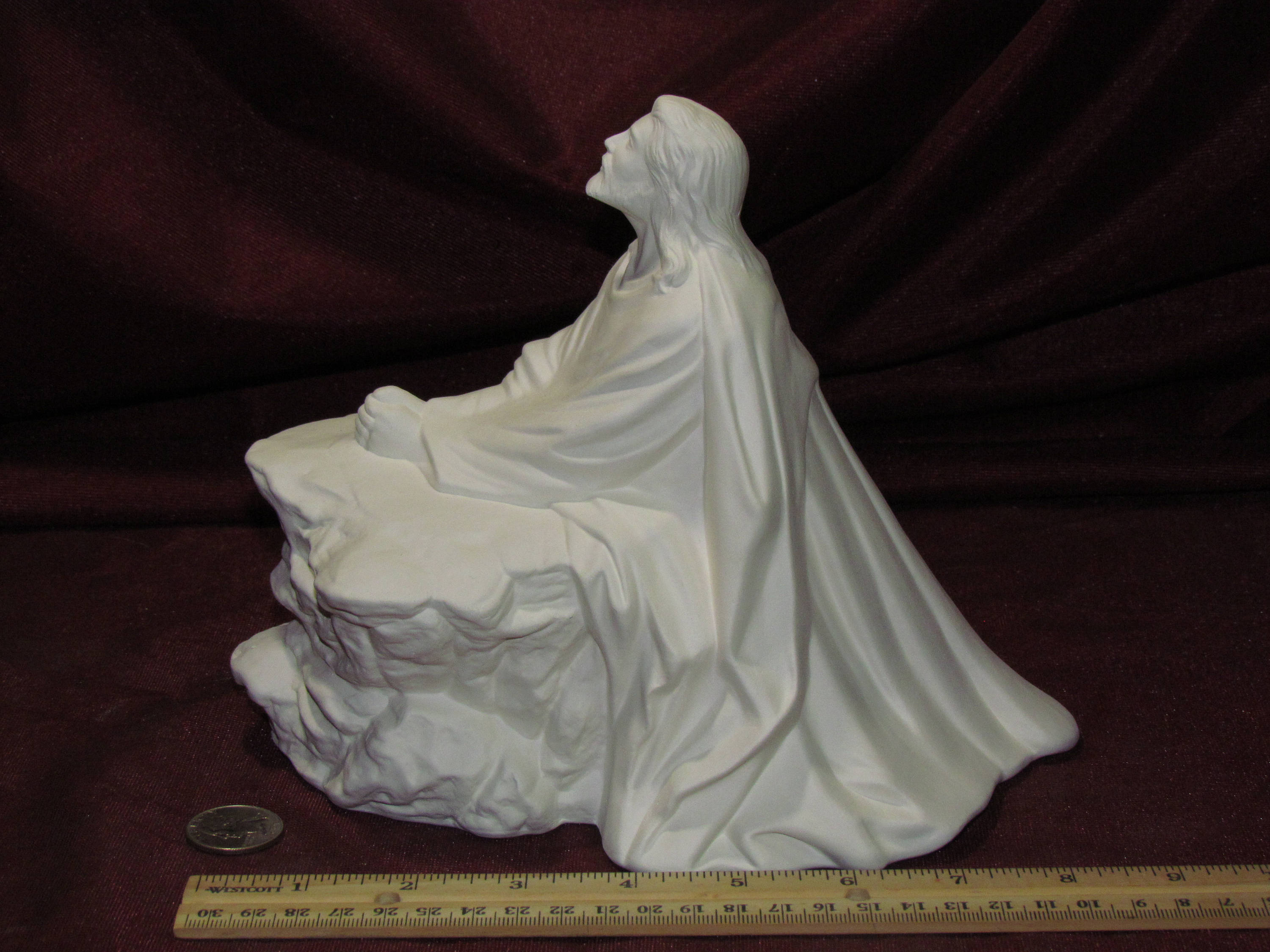 Ceramic Bisque Jesus Christ in the Garden Praying U-paint - Etsy