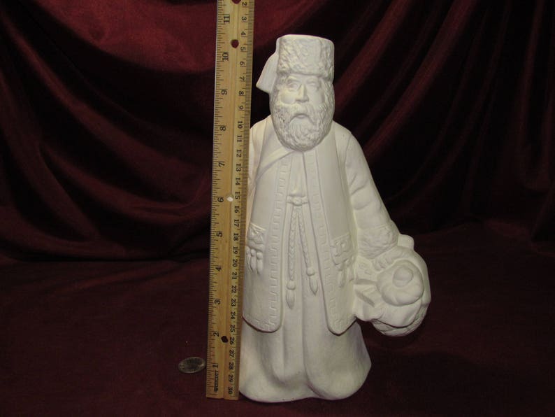 Ceramic Bisque Greek Old World Santa Claus With Basket of | Etsy