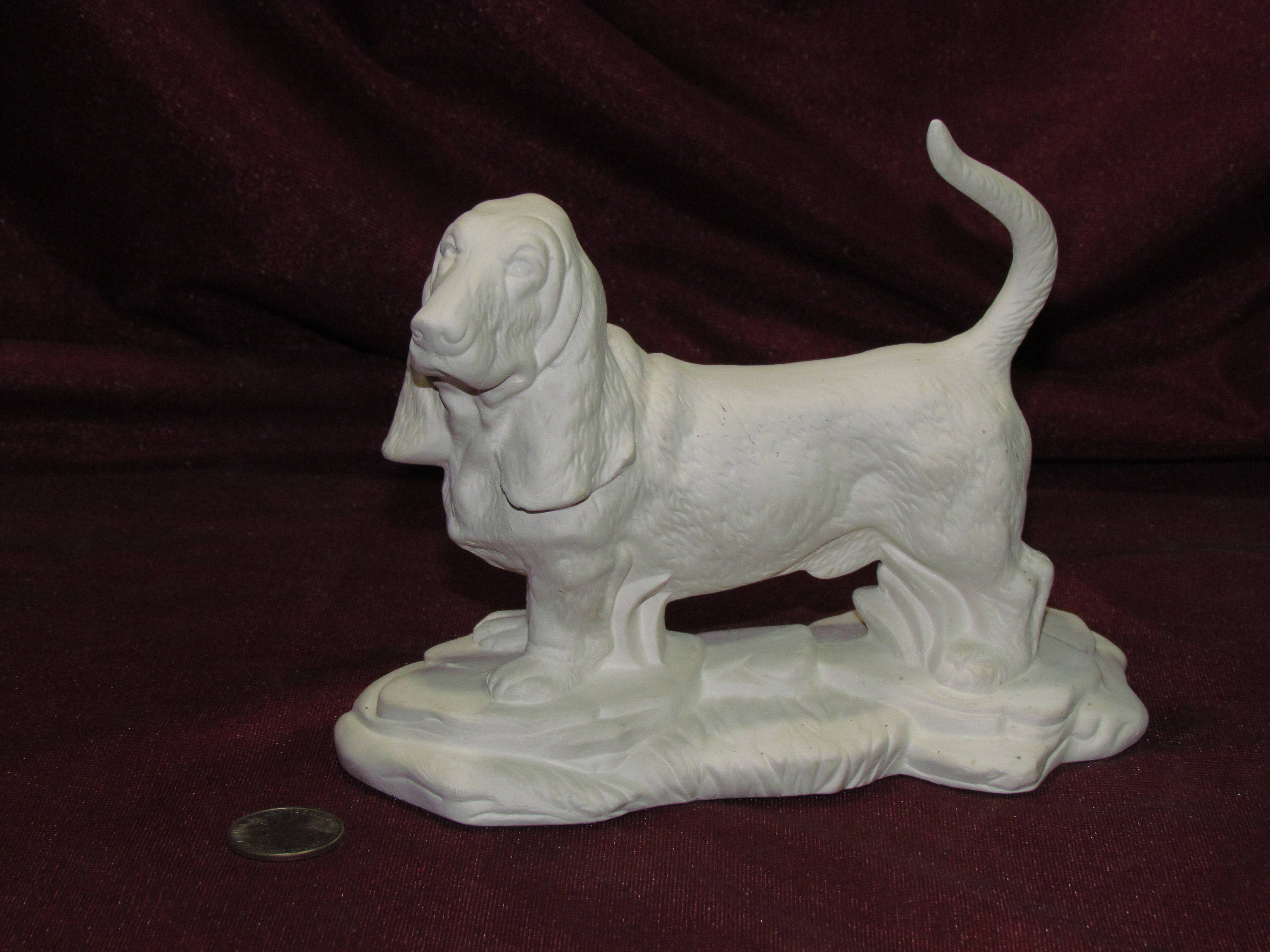 Ceramic Bisque U-paint Basset on A Rock Base Unpainted Ready - Etsy