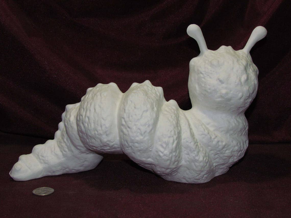 Ceramic Bisque U-paint Vintage Worm Caterpillar With Antennae - Etsy