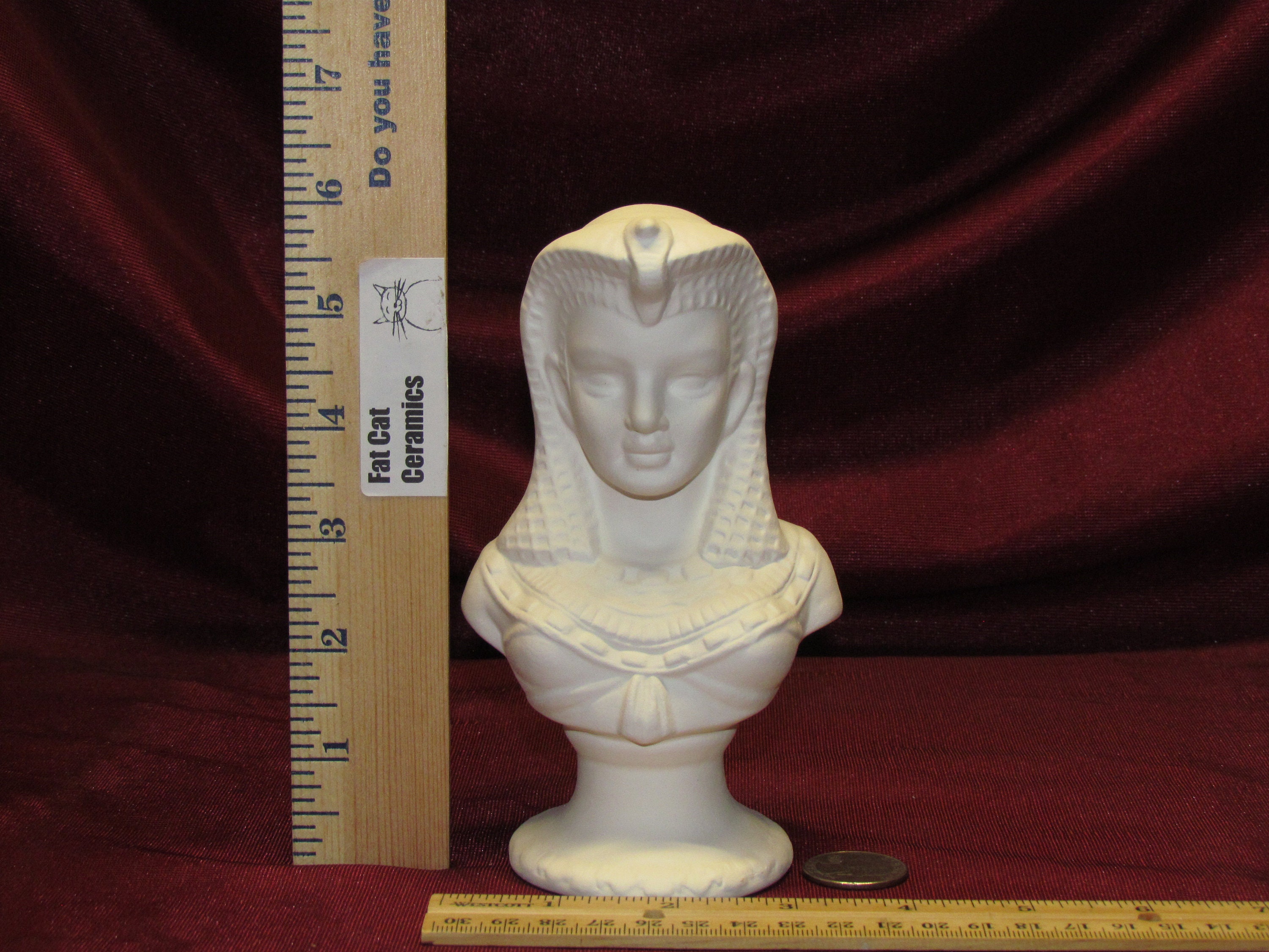 Ceramic Bisque U-paint Bust Cleopatra Unpainted Ready to Paint - Etsy