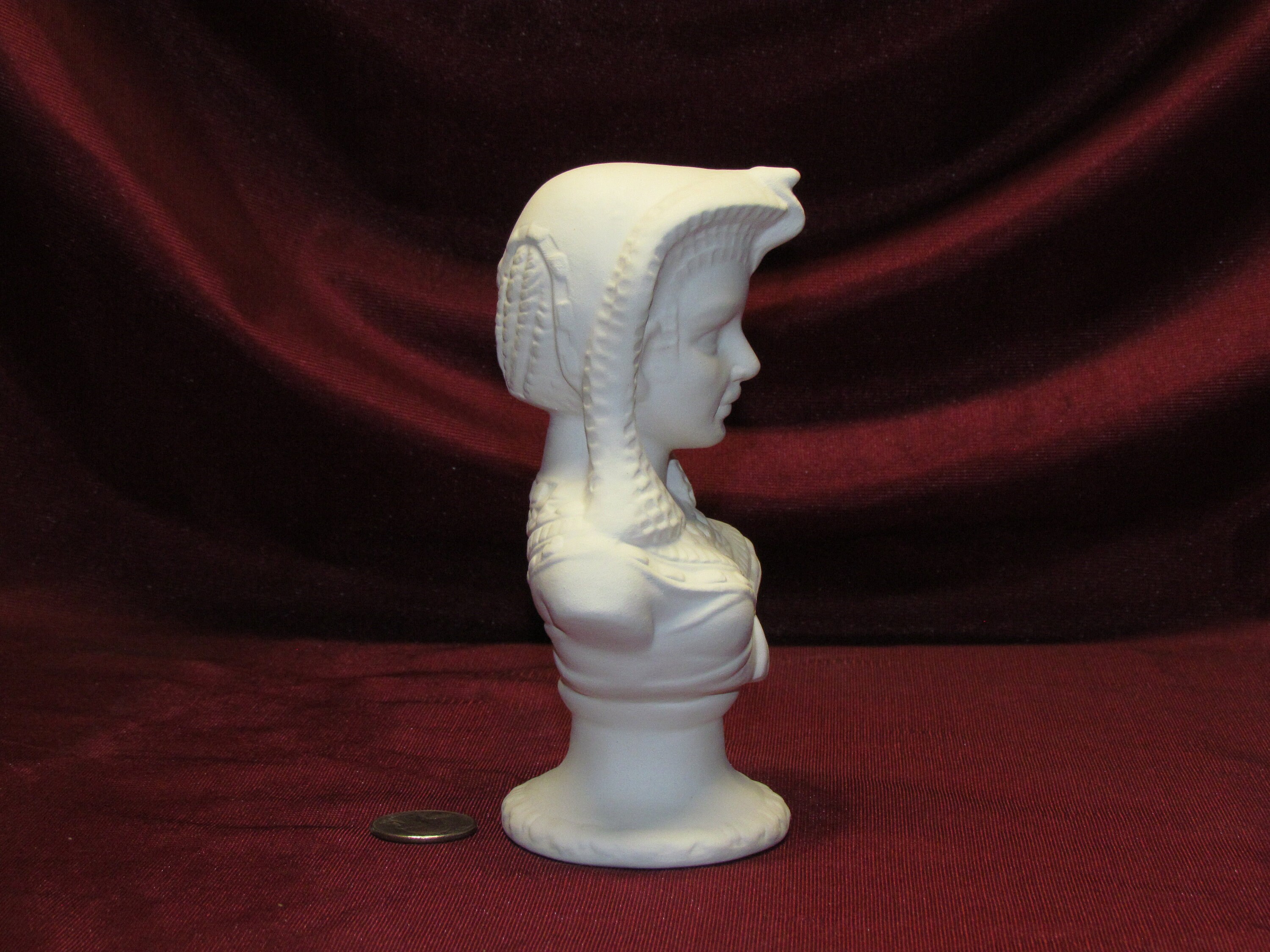 Ceramic Bisque U-paint Bust Cleopatra Unpainted Ready to Paint | Etsy