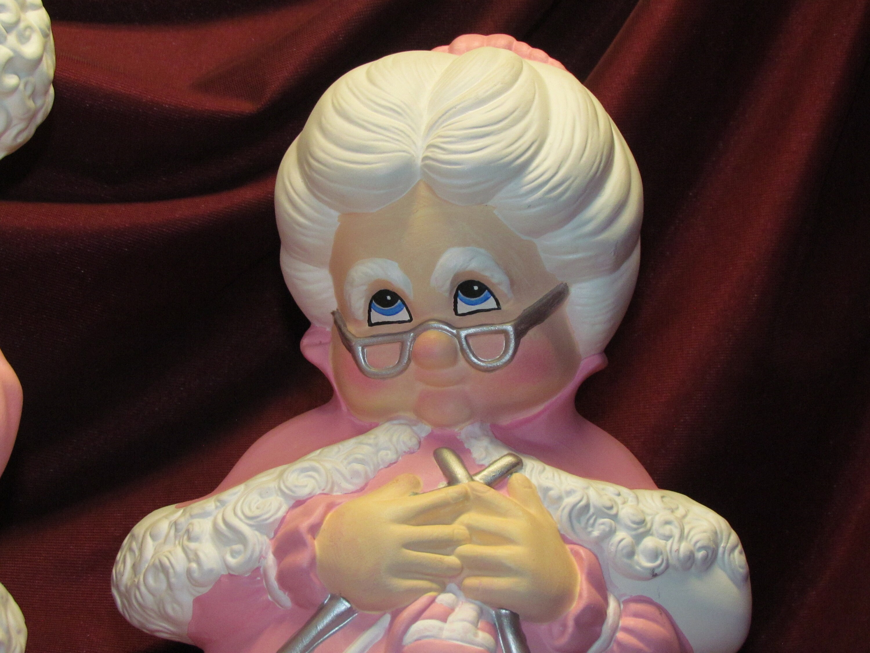 Pink Themed Large Mr. and Mrs Santa Claus Hand Painted | Etsy