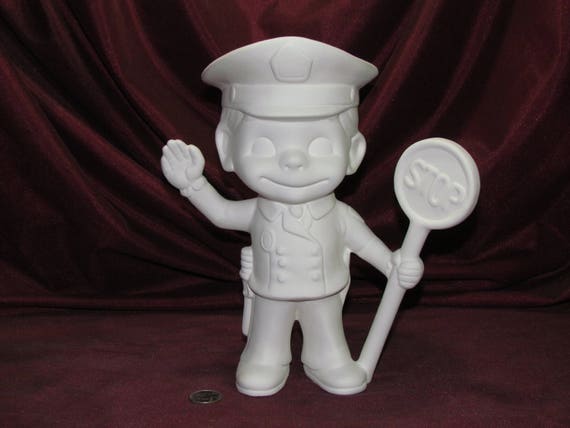Ceramic Bisque Smiley Policeman U-paint Ready to Paint Happy | Etsy