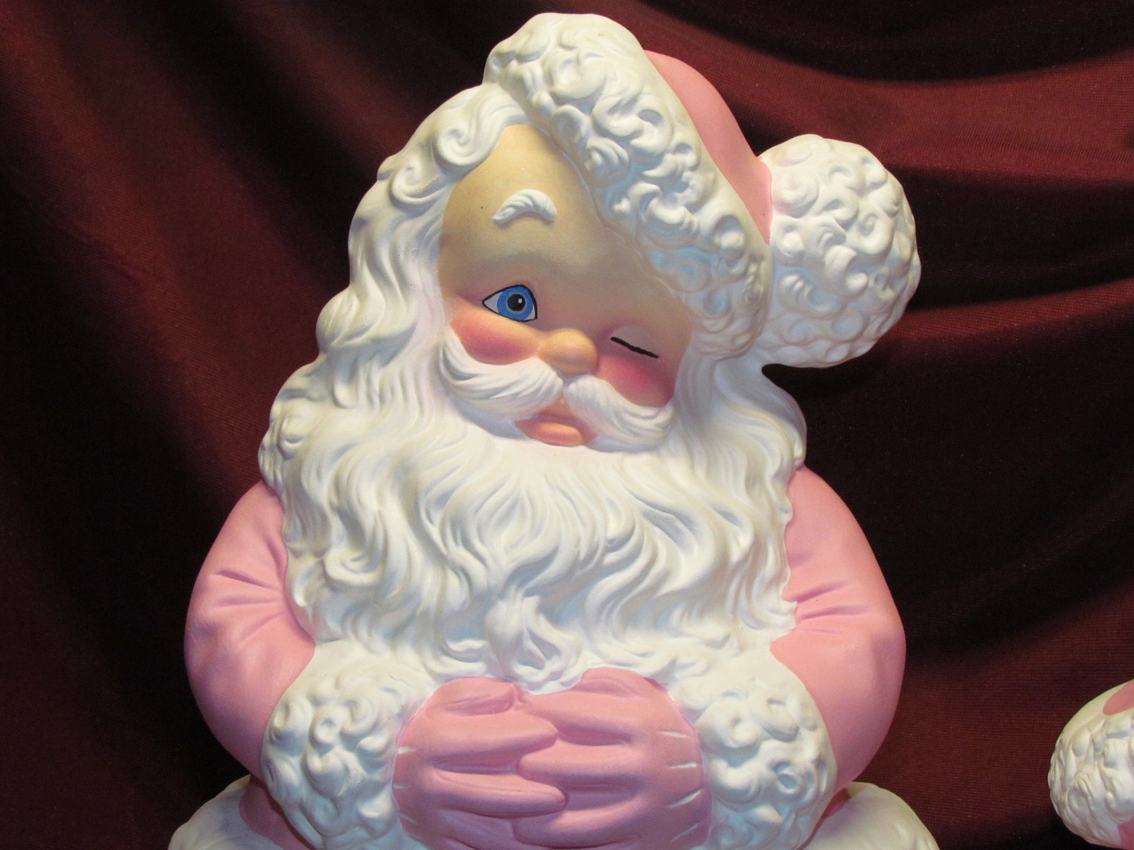 Pink Themed Large Mr. and Mrs Santa Claus Hand Painted | Etsy