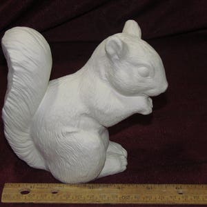 Ceramic Bisque U-paint Squirrel With Paws up Unpainted Ready to Paint ...