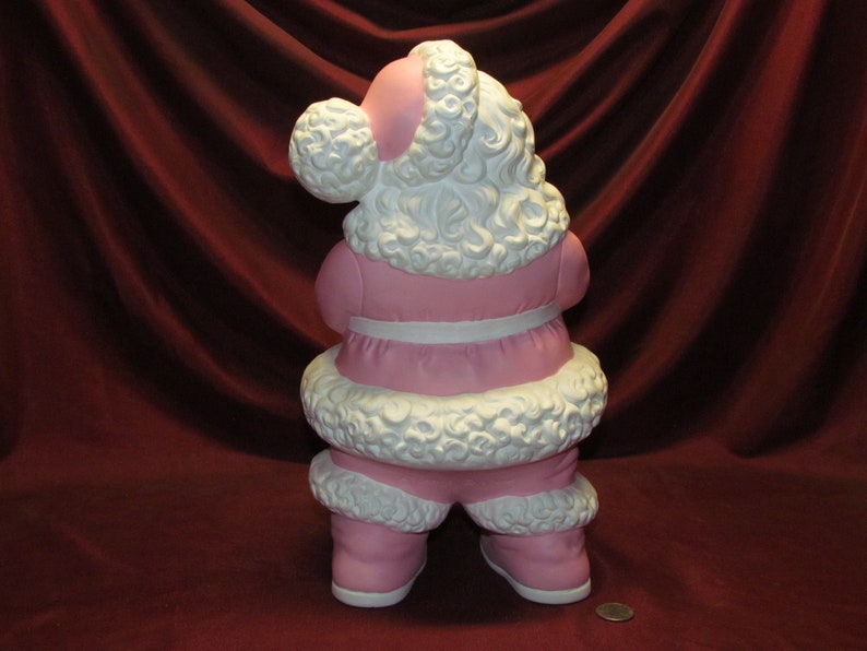 Pink Themed Large Winking Vintage Santa Claus Hand Painted - Etsy