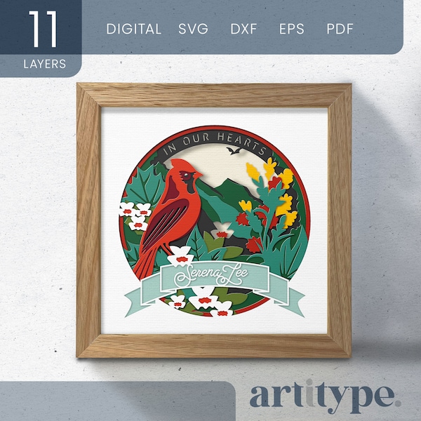 Cardinal Shadow Box - Etsy