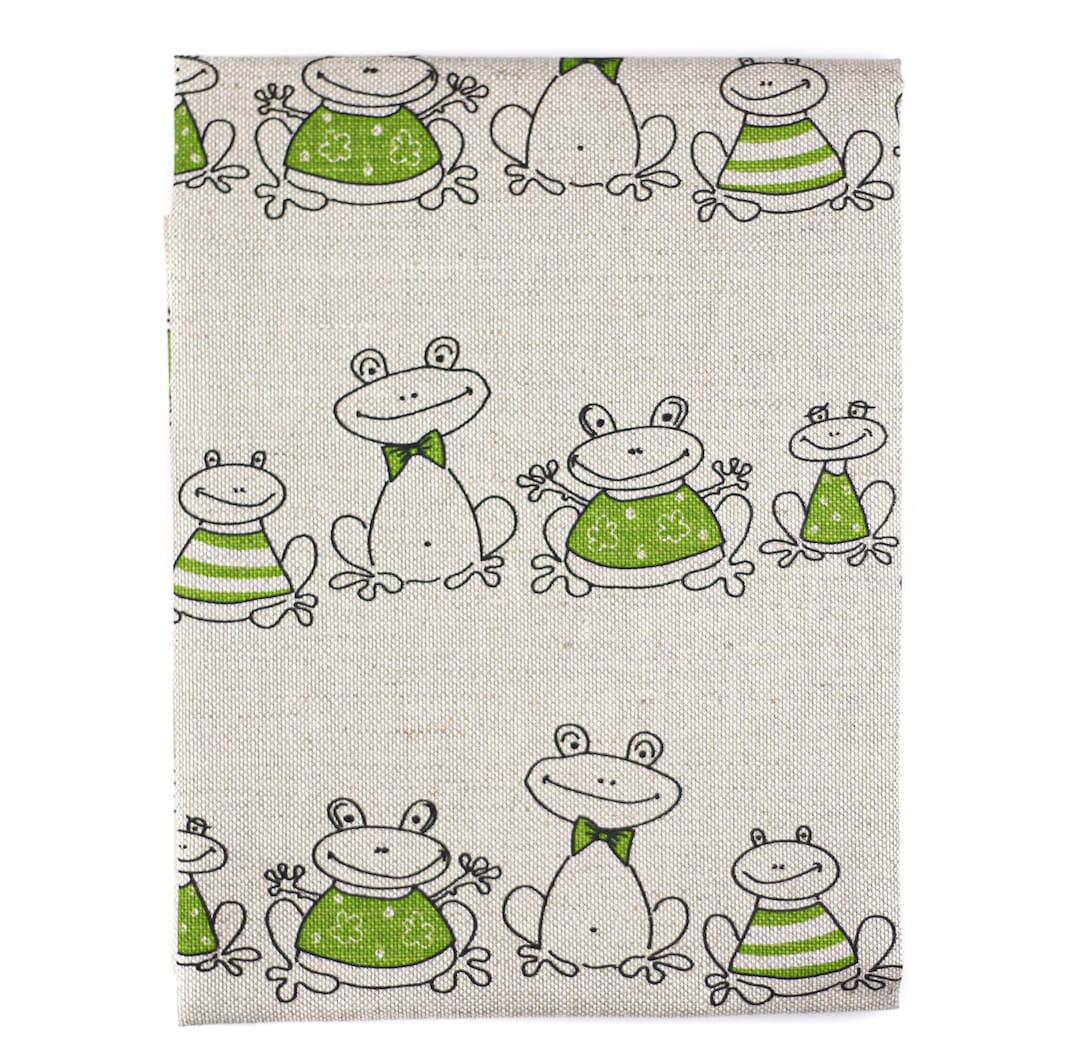 Linen Frog Kitchen Towel, Linen Blend Tea Towel, Handmade Guest/hand ...