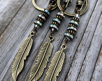 Feather Key Chain | Etsy