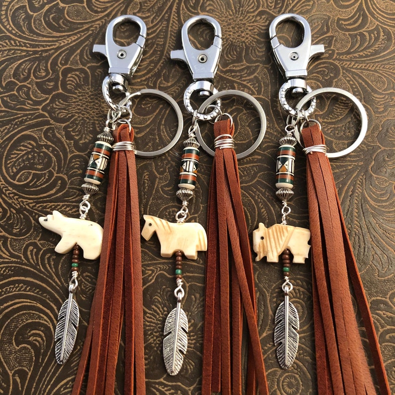 Western Key Chain Horse Keychain Purse Charm Buffalo | Etsy