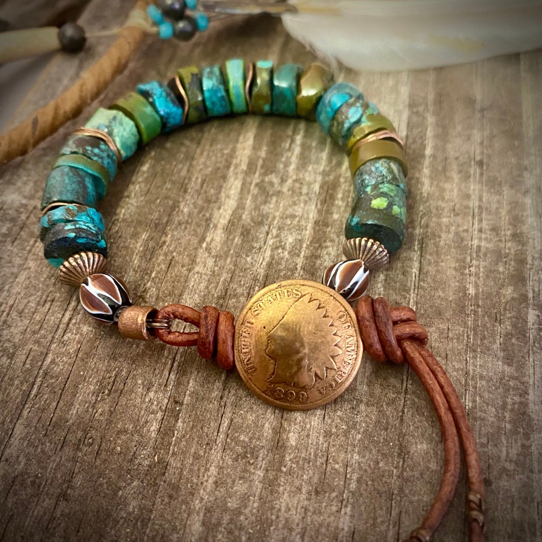 Southwestern Bracelet Genuine Turquoise Bracelet Authentic - Etsy