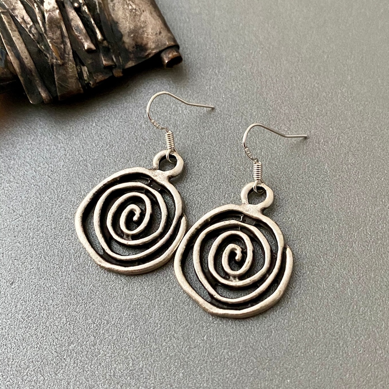 Spiral Earrings - Etsy