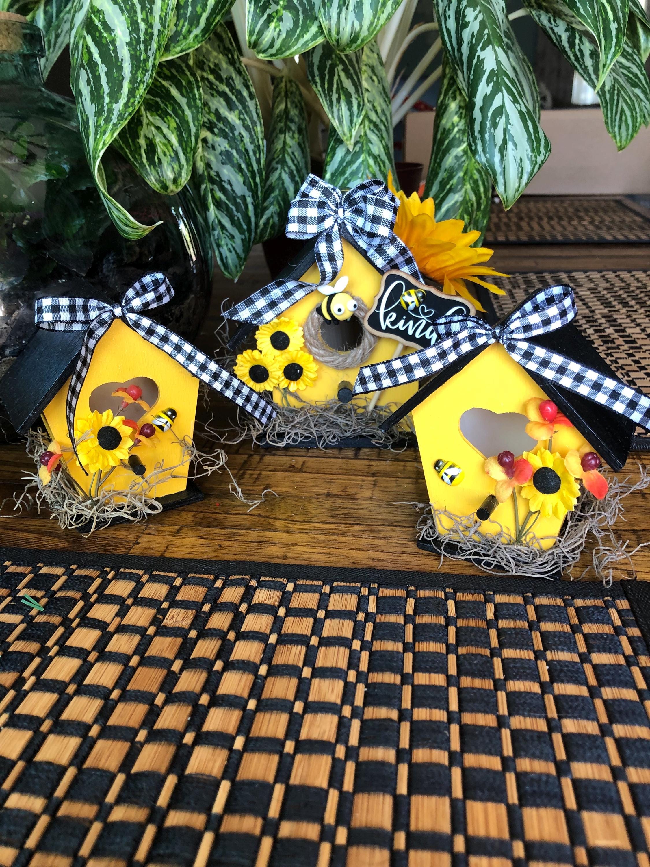 Bumblebee Birdhouse Trio - Etsy