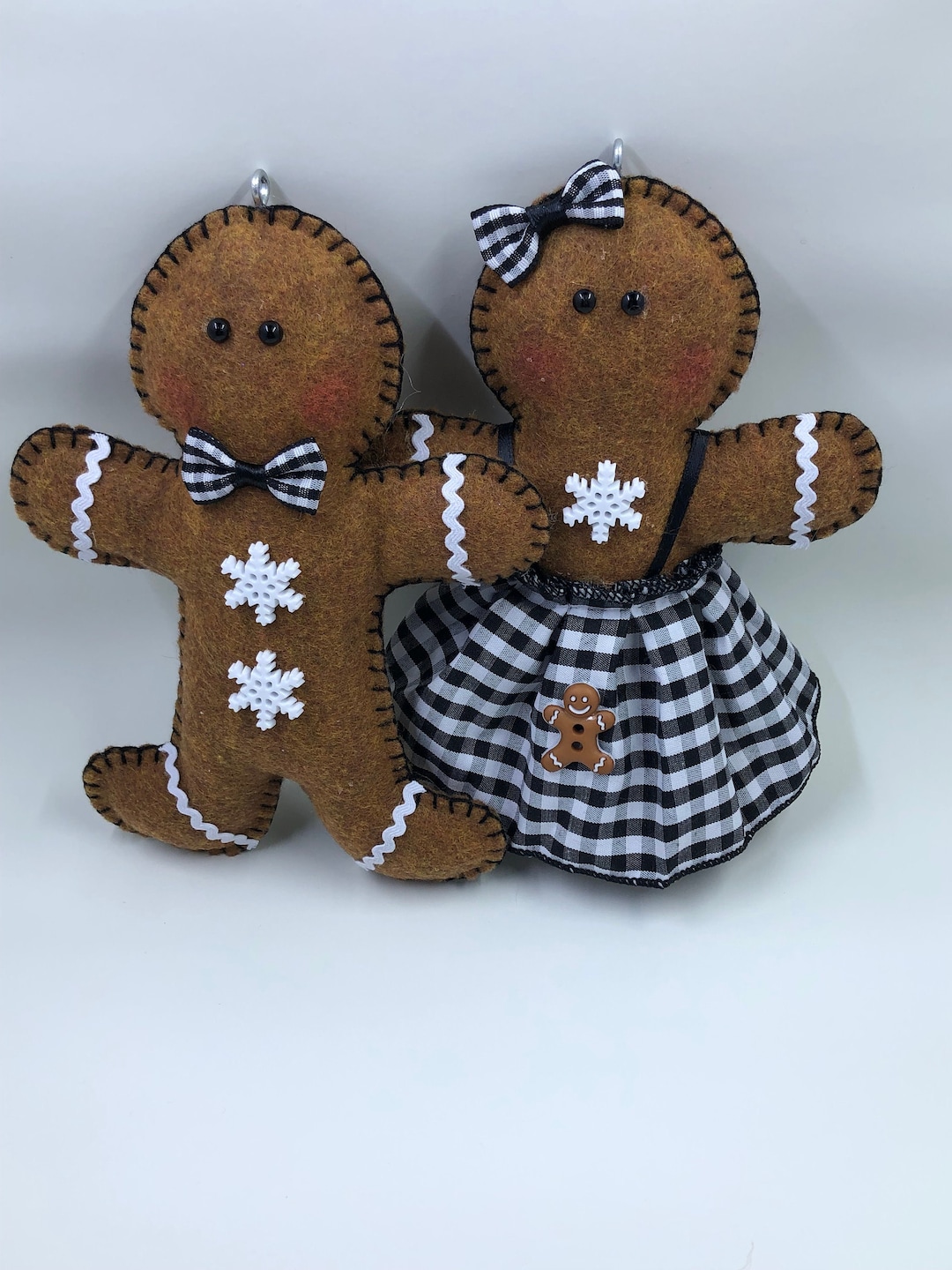Handsewn Gingerbread Ornaments, Felt Gingerbread People - Etsy