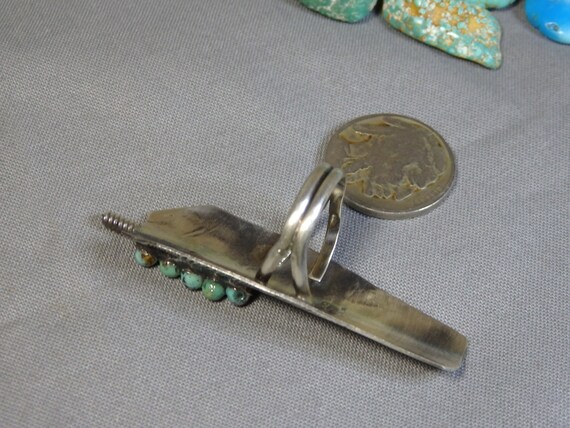 NAVAJO Byron Begay Webbed TURQUOISE Solid Sterling Si… - Gem