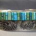 NAVAJO Rose Chee USA Mined TURQUOISE Sampler, Tufa Cast Sterling Silver ...