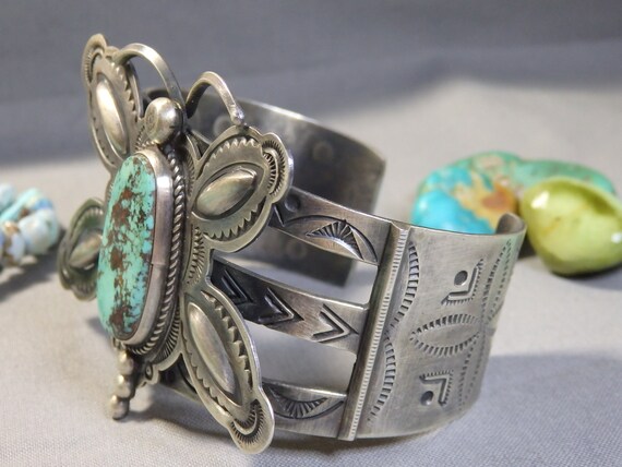 NAVAJO Dean Sandoval Pilot Mountain TURQUOISE Sterlin… - Gem
