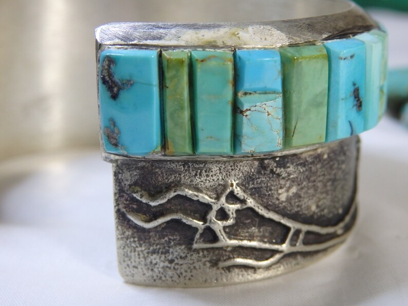 NAVAJO Rose Chee USA Mined TURQUOISE Sampler Tufa Cast - Etsy