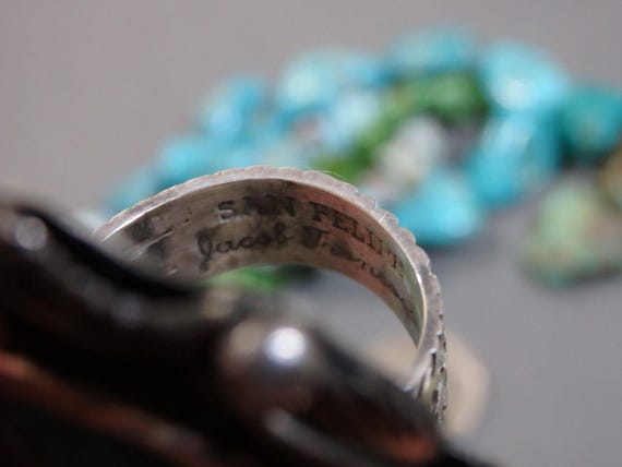Native American MORENCI TURQUOISE Sterling Silver 42g… - Gem