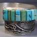 NAVAJO Rose Chee USA Mined TURQUOISE Sampler, Tufa Cast Sterling Silver ...