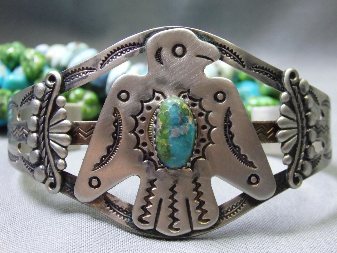 NAVAJO Bell Trading SONORAN GOLD Turquoise Nickel Flower Concho 29g ...