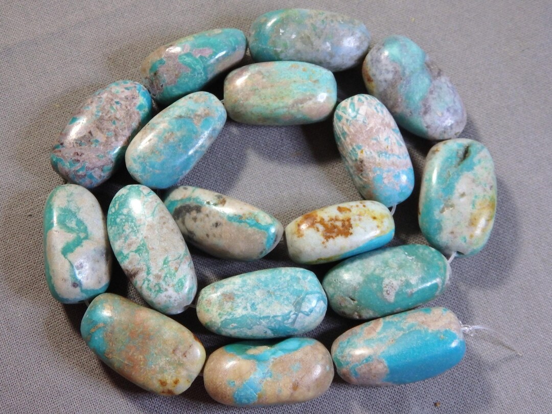Nevada FOX Mine TURQUOISE 20-24mm Nuggets BEADS 15.9 Strand 386cts Old ...