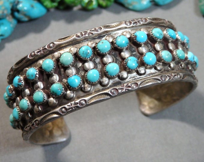 Rare ZUNI Jason & Pearl Ukestine Sleeping Beauty TURQUOISE Snake Eyes ...