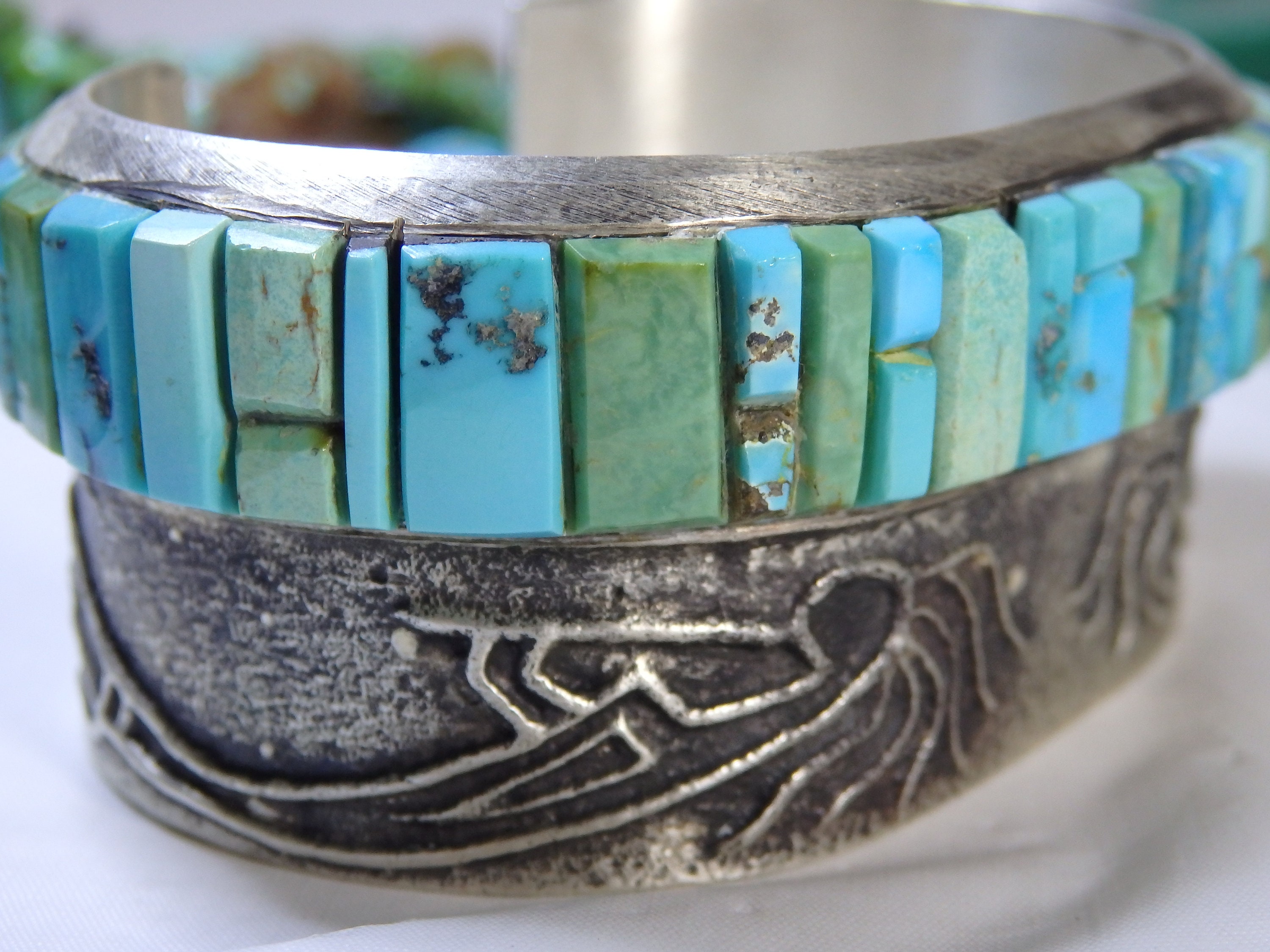 NAVAJO Rose Chee USA Mined TURQUOISE Sampler Tufa Cast - Etsy