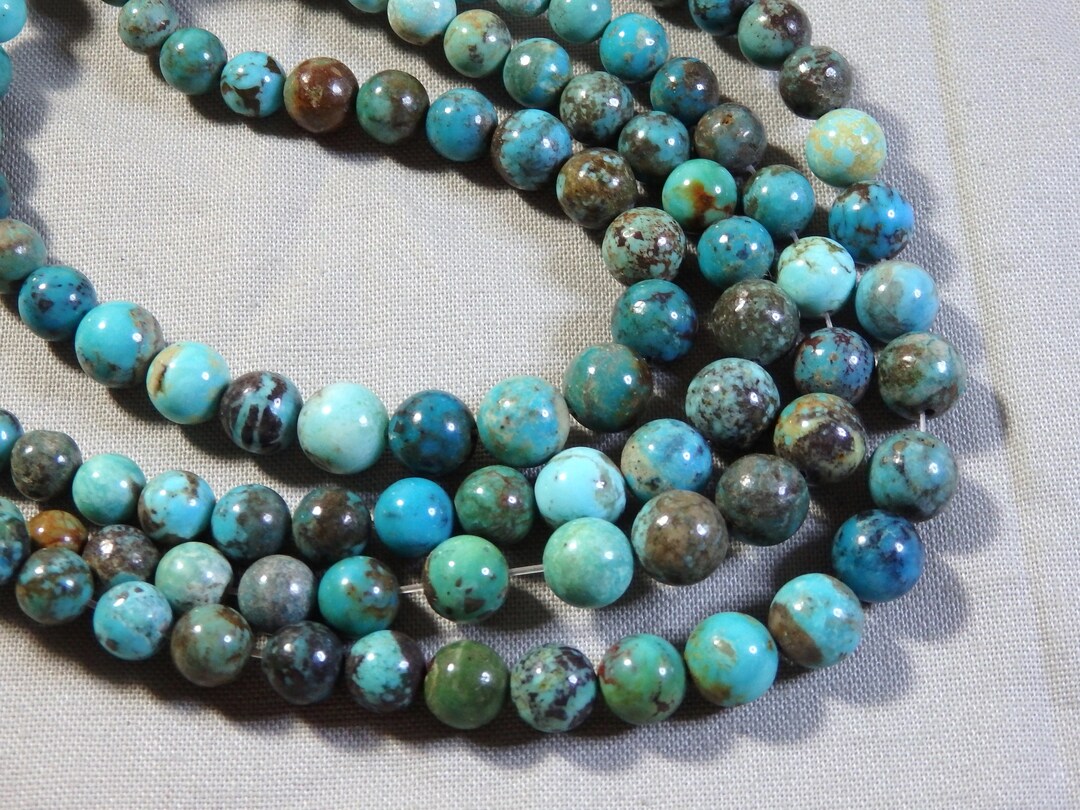 Natural KINGMAN TURQUOISE 3mm to 8mm Round Beads 16 Strand Old Stock - Etsy