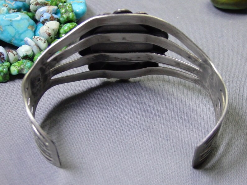 NAVAJO Bell Trading SONORAN GOLD Turquoise Nickel Flower Concho 29g ...
