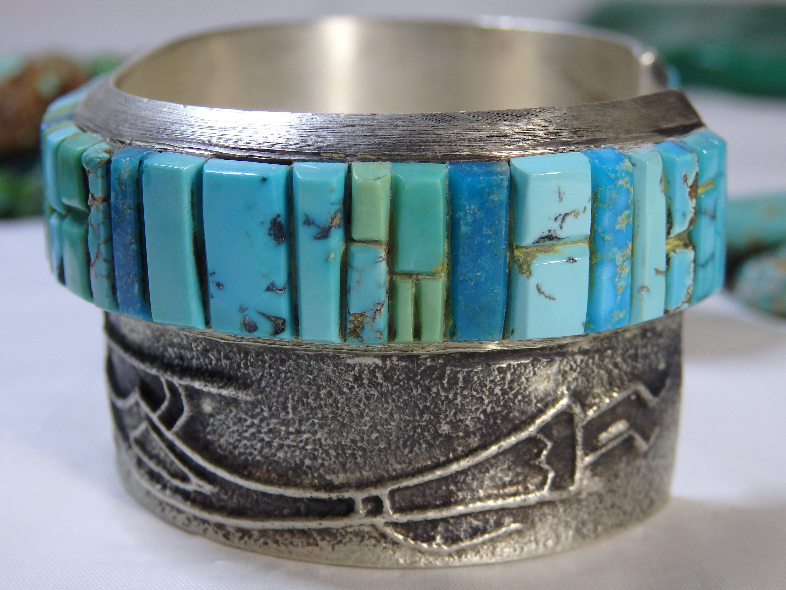 NAVAJO Rose Chee USA Mined TURQUOISE Sampler Tufa Cast - Etsy