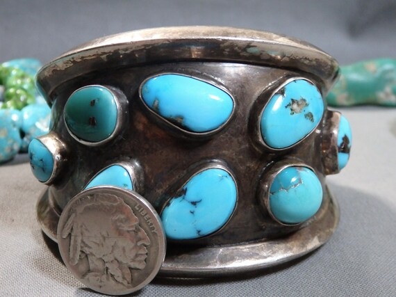 127g NATIVE AMERICAN Castle Dome TURQUOISE cluster St… - Gem