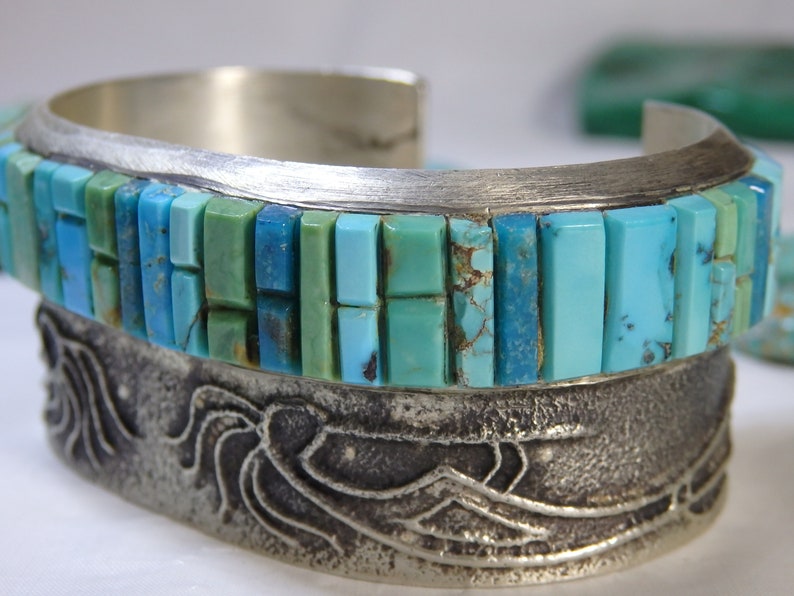 NAVAJO Rose Chee USA Mined TURQUOISE Sampler Tufa Cast - Etsy