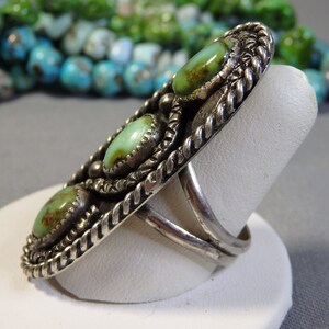NAVAJO Ray Castro SONORAN GOLD Turquoise Sterling Silver 2wide Snake Totem Ring Sz9 - Etsy